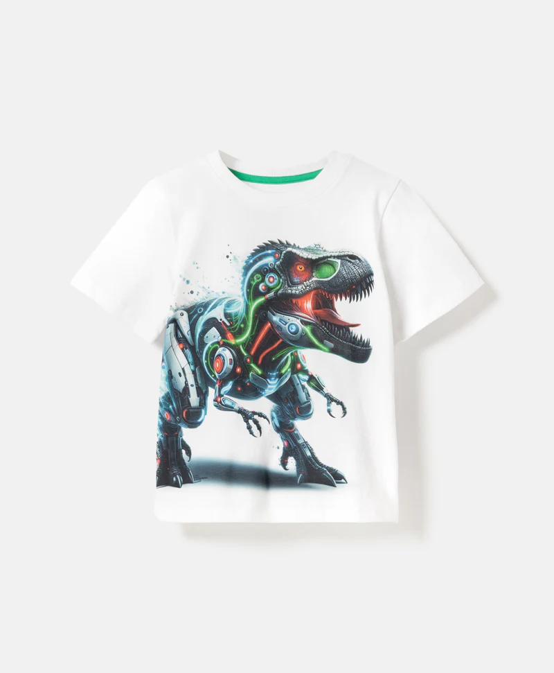 Majica za dečake sa printom dinosaurusa 100% pamuk