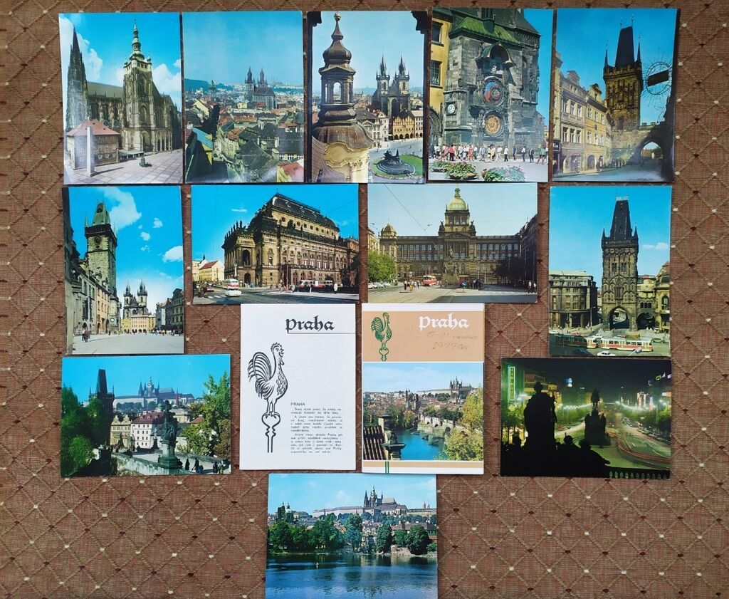 Prag - Set Od 12 Razglednica '70s Komplet Od 12 Razglednica -