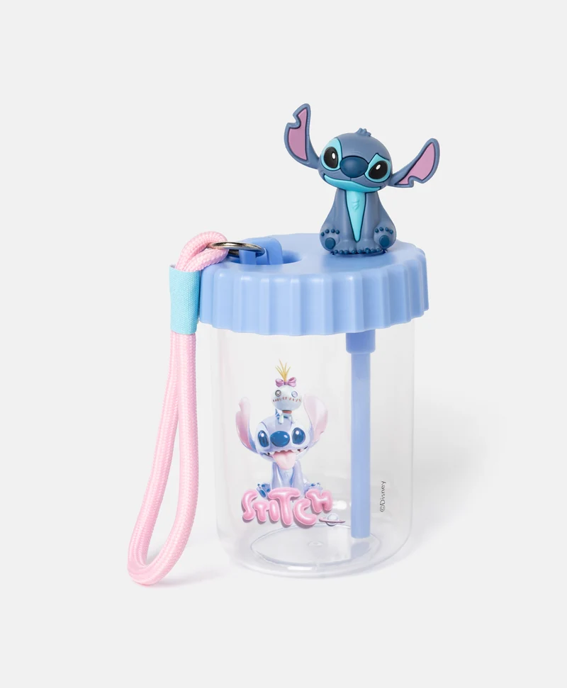 Šolja sa slamkom i figuricom Stitch