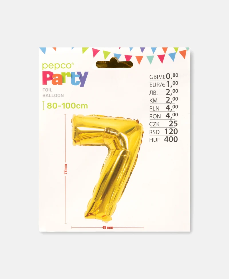 Zlatni folija balon u obliku broja