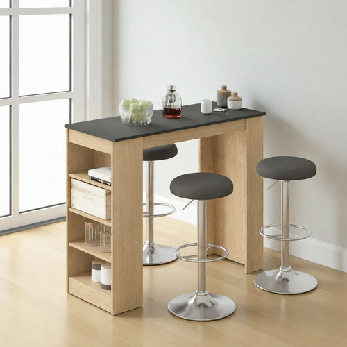 Norel Kitchen Bar Anthracite/Drvo 781