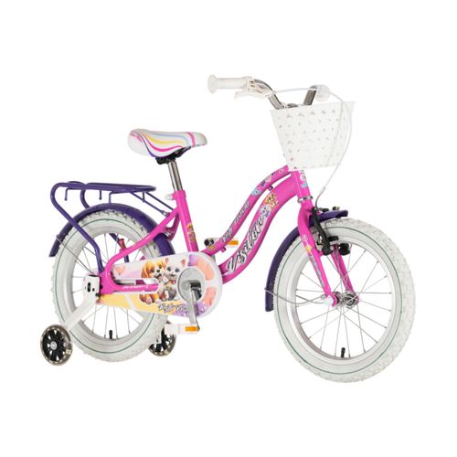 Bicikl Kids Visitor Best Friend 16" 9" V-Brake Kontra 105-125cm (16") Roze Neon UV Sjaj