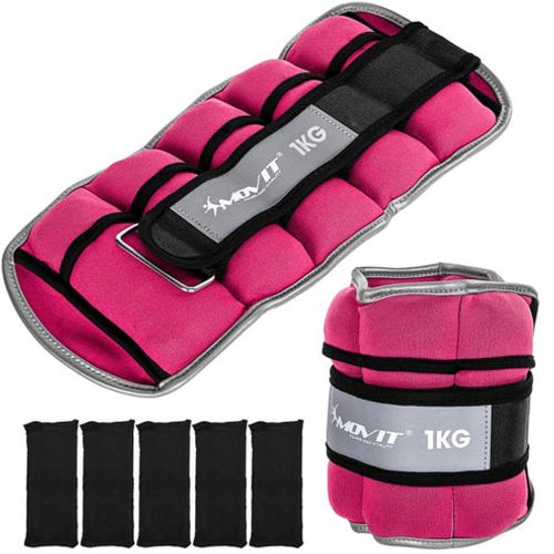 Podesivi tegovi za zglobove (2 x 1 kg / Roze)