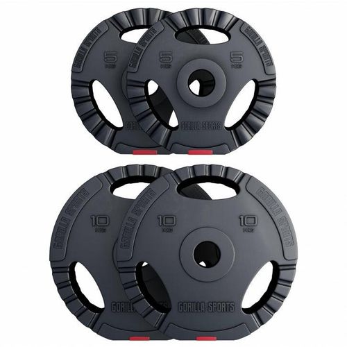 Olimpijski tegovi 50/51 mm od plastike SET 30KG (2x5 2x10KG)