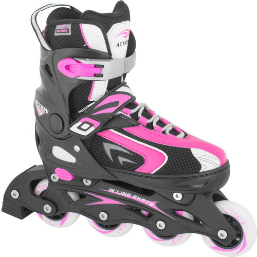 Action Roleri S (33-36) CRNO ROZI PVC ŠINA ABEC-5