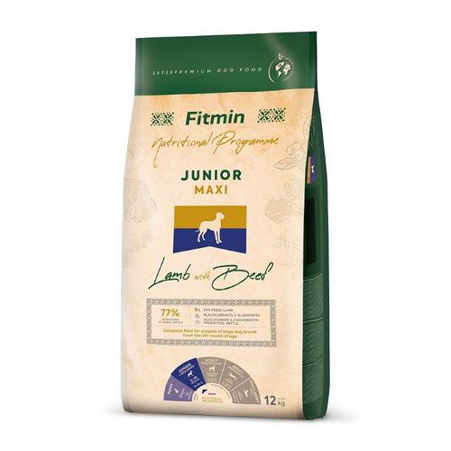Fitmin Dog Nutritional Programme Junior Maxi Jagnjetina sa Govedinom 12kg
