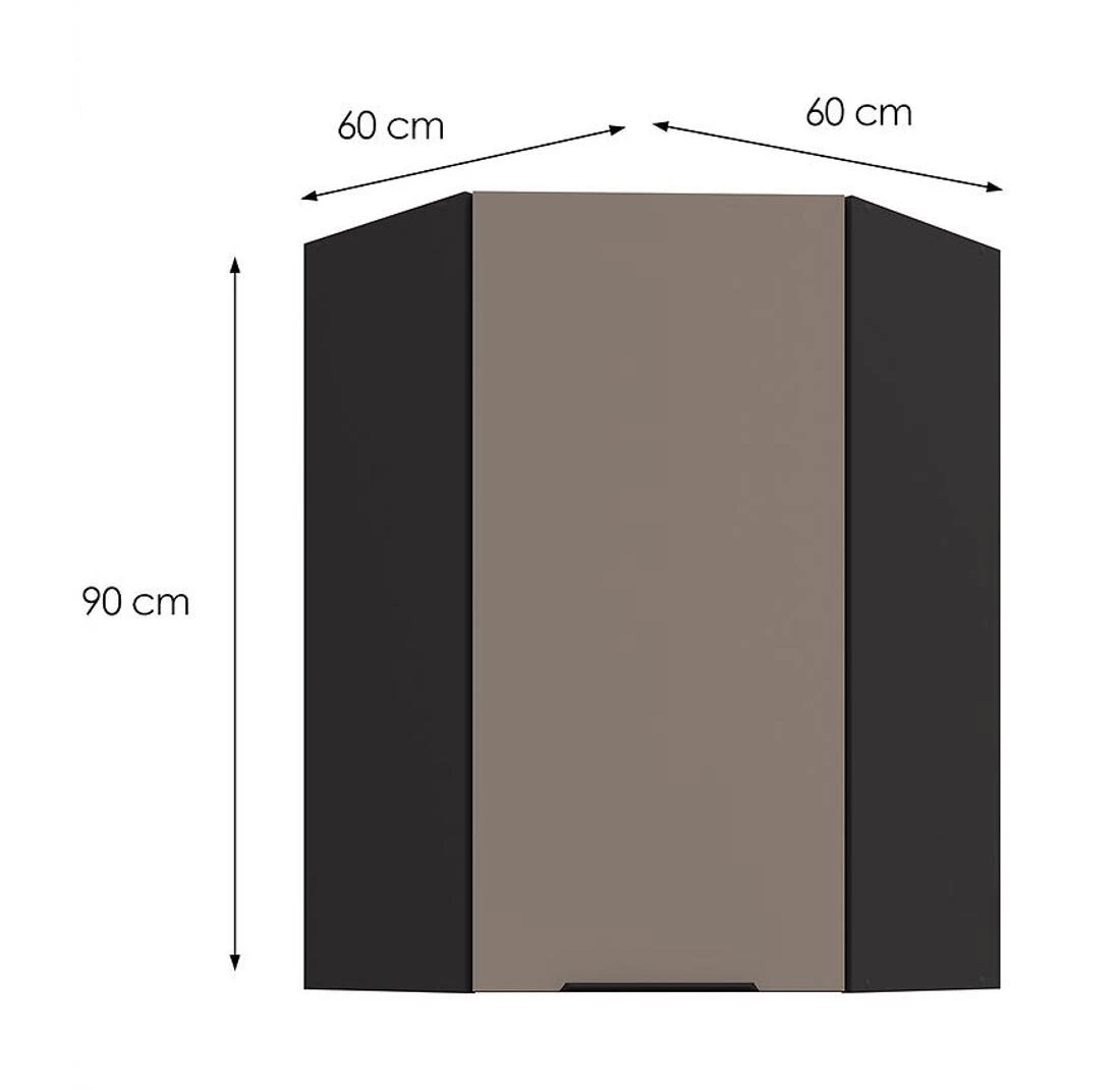 Kuhinjski ormaric Aria-TA/BL sa otpornošcu na otiske prsti?u 60X60 GN-90 1F (45°)