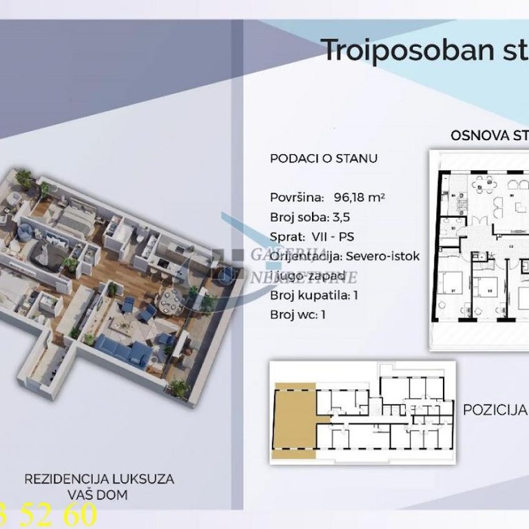 Stan – Beograd, Zvezdara Dimitrija Tucovića – ID 5698.