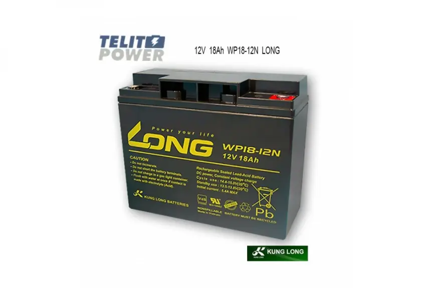 Akumulator 12V 18Ah WP18-12N LONG