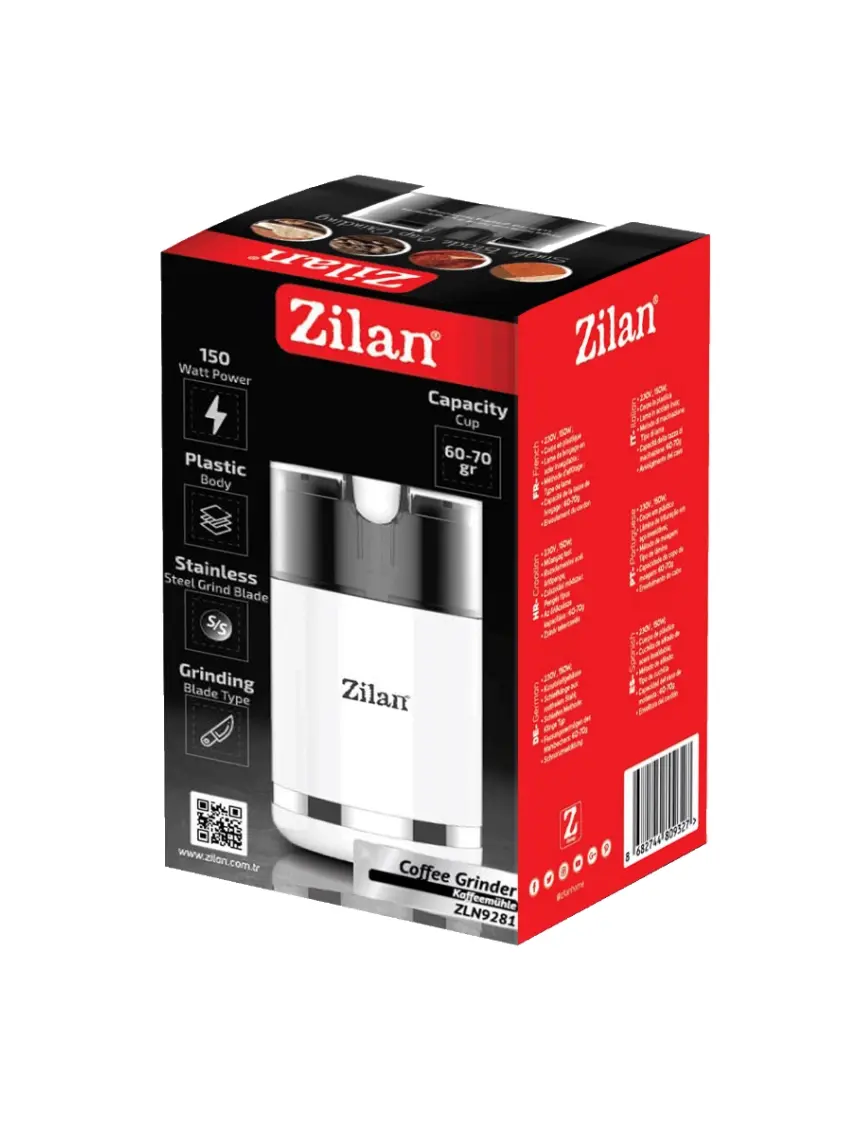Zilan ZLN9281 Mlin za kafu, Beli 150W