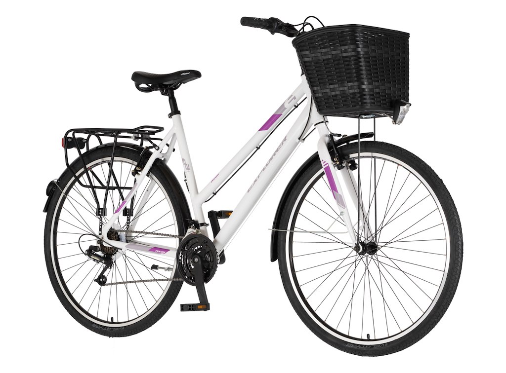 BICIKL TOUR EXPLORER AXYS LADY PRO 28" ALU 21" V-BRAKE 18 BRZINA 167-192CM (L/XL) BELO LJUBIČASTI P