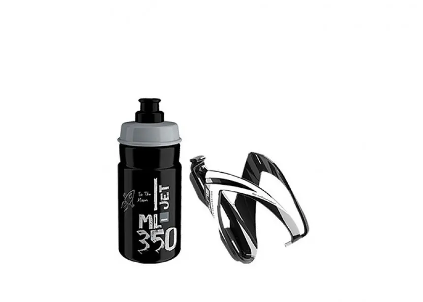 BIDON+NOSAČ BIDONA ELITE KIT CEO glossy-black grey 350ml