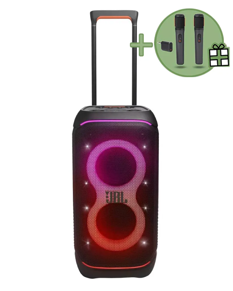 Zvučnik JBL 320 PartyBox + Mikrofon JBL PartyBox Wireless - Black (par)