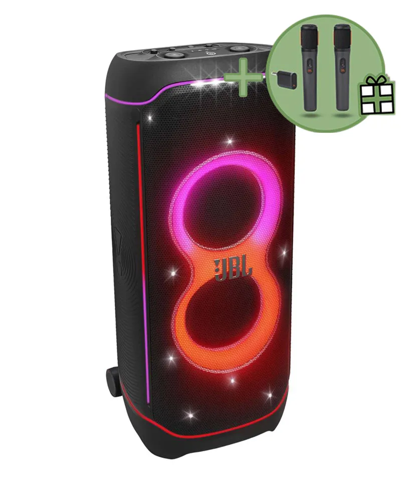 Zvučnik JBL Ultimate PartyBox + Mikrofon JBL PartyBox Wireless - Black (par)