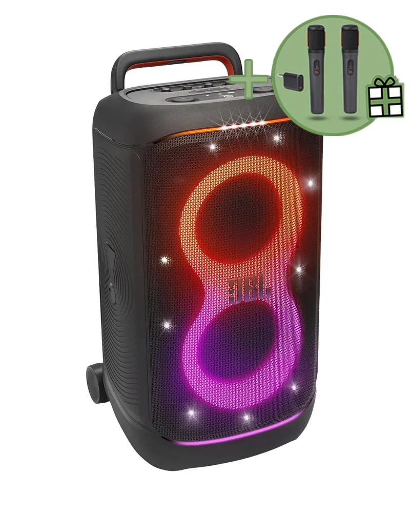 Zvučnik JBL 520 PartyBox + Mikrofon JBL PartyBox Wireless - Black (par)