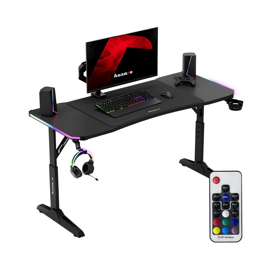 Huzaro Hero 3.6 Crni RGB Podesivi Gaming sto 140x60cm