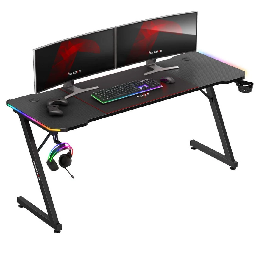 Huzaro Hero 4.8 Crni RGB Gaming sto 160x60cm
