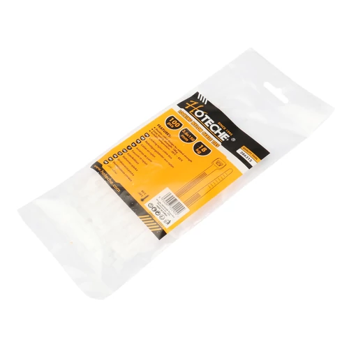 Vezica za kablove 150x3,6mm 100/1 crna/bela - Hoteche