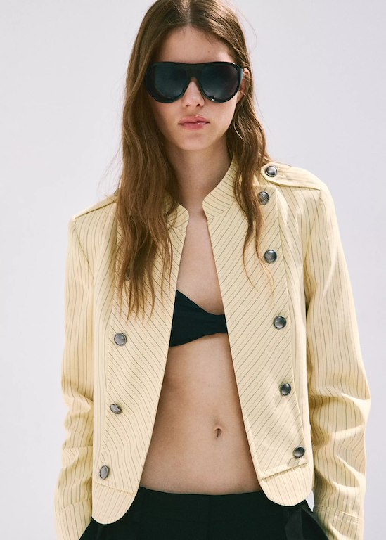 PINSTRIPE BLAZER WITH BUTTONS
