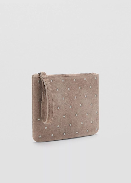 STUDDED CLUTCH BAG