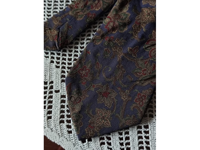 Brutalna teget crvena paisley kravata SVILA