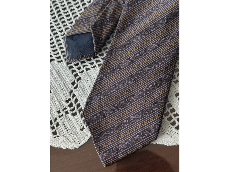 Brutalna teget zlatna original Christian Dior kravata