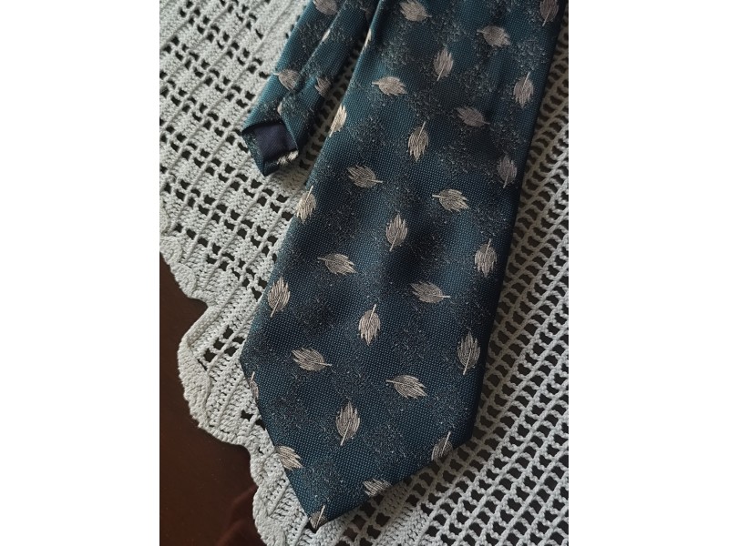 Elegantna Crocodile petrolej zelena business kravata