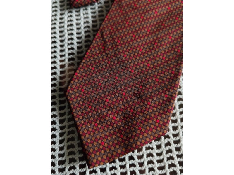 Orig 3D mikro print Stefano RICCI bordo braon kravata