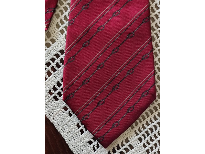 Prava vintage Becka elegantna duboka BORDO kravata SVIL