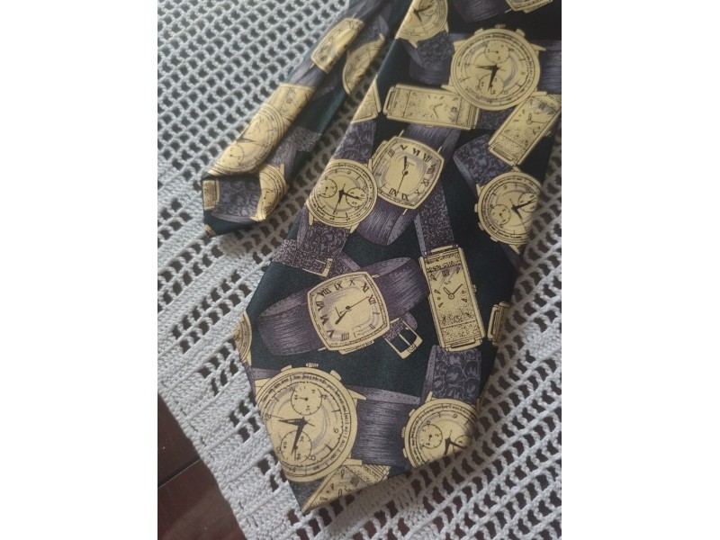 Retro steampunk Rene Chagal svilena kravata 2