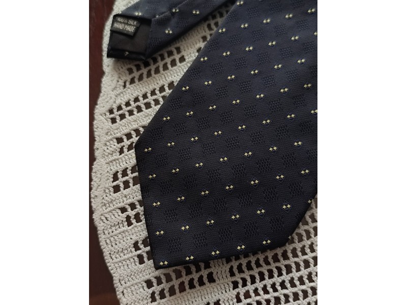 Skupocena vintage zakardna Hugo BOSS teget print kravat