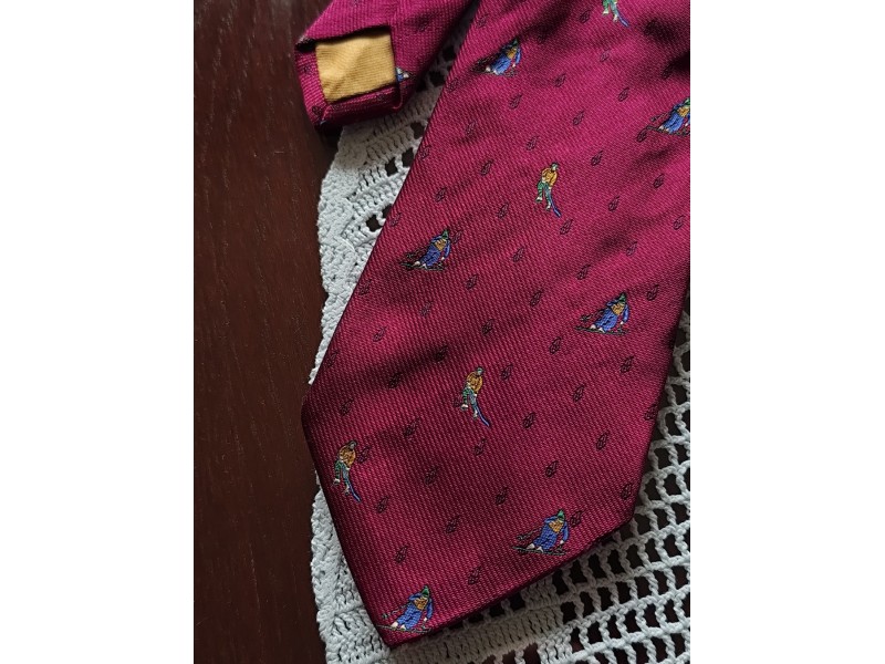 VRH Old money country vino bordo GOLF motiv kravata Gio
