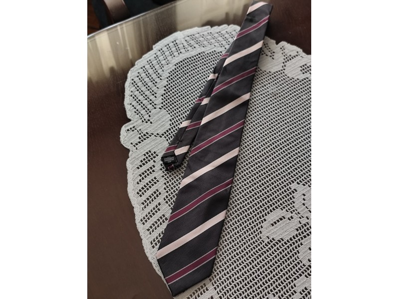 Vrhunska preppy regimental kravata sa bordo linijama