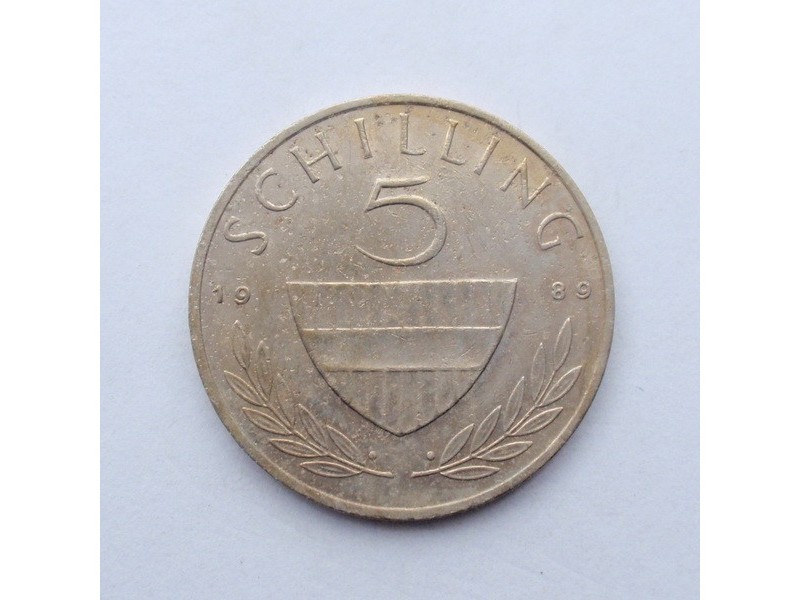 Austria 5 šilinga 1989