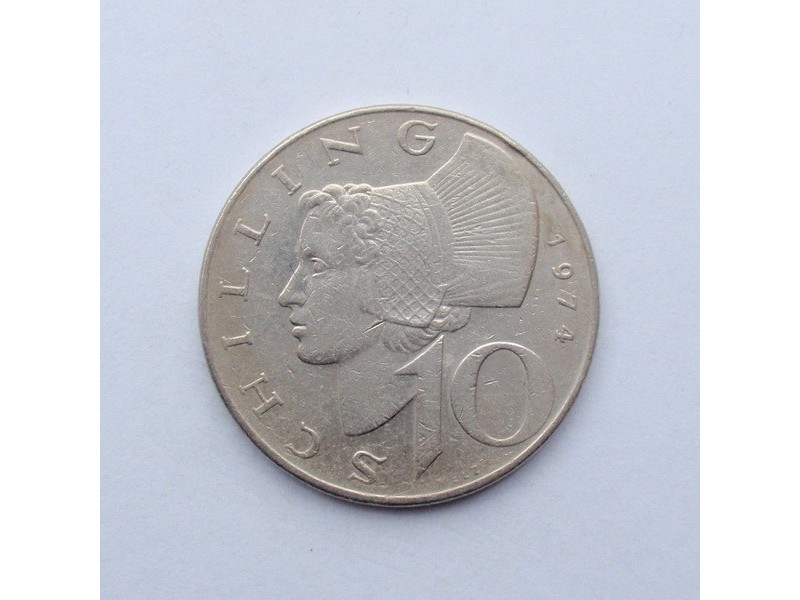 Austria 10 šilinga 1974