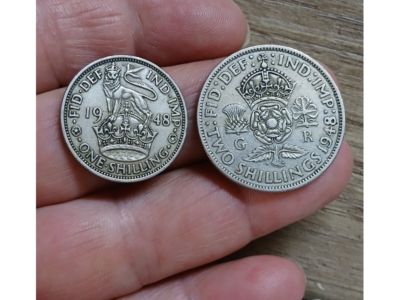 KO 232 - V Britanija - 1 i 2 šilinga 1948 - opis -