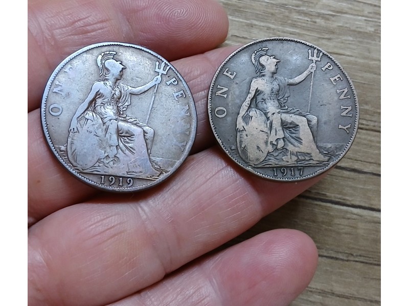 KO 234 - V Britanija - 1 peni 1917 i 1919 - opis -