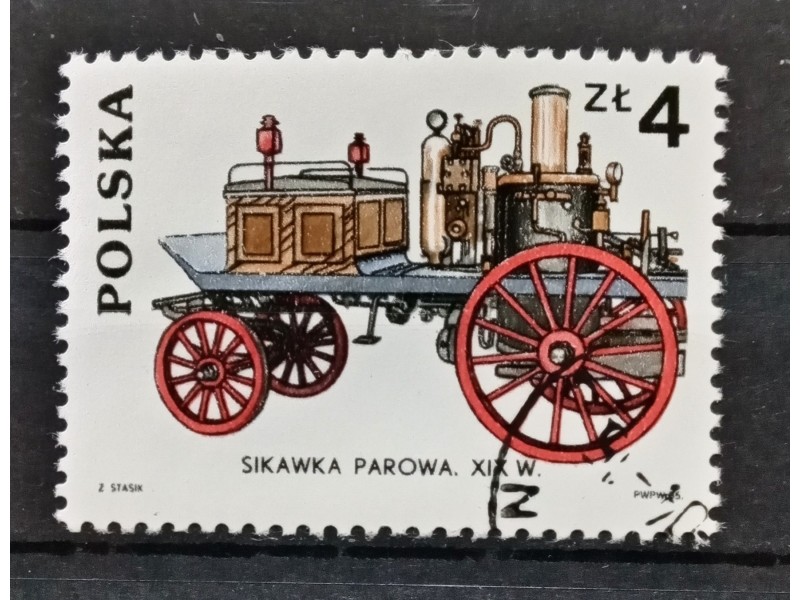 POLJSKA 1985 - VATROGASNO VOZILO 19 VEK *