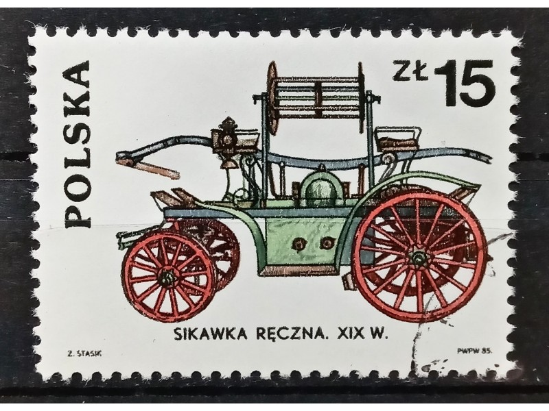 POLJSKA 1985 - VATROGASNO VOZILO 19 VEK *