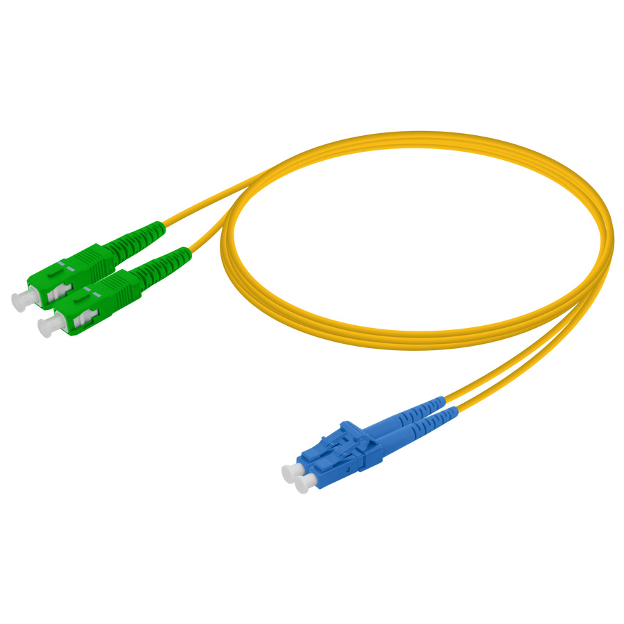 Single Mode Patch cord Duplex SC/APC-LC/UPC,G657.A2, duž.1m