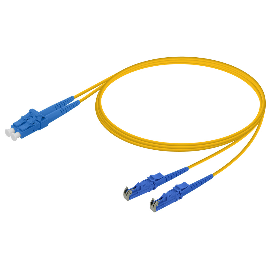 Single Mode Patch cord Duplex LC/UPC-E2000/UPC,G657.A2,d.2m