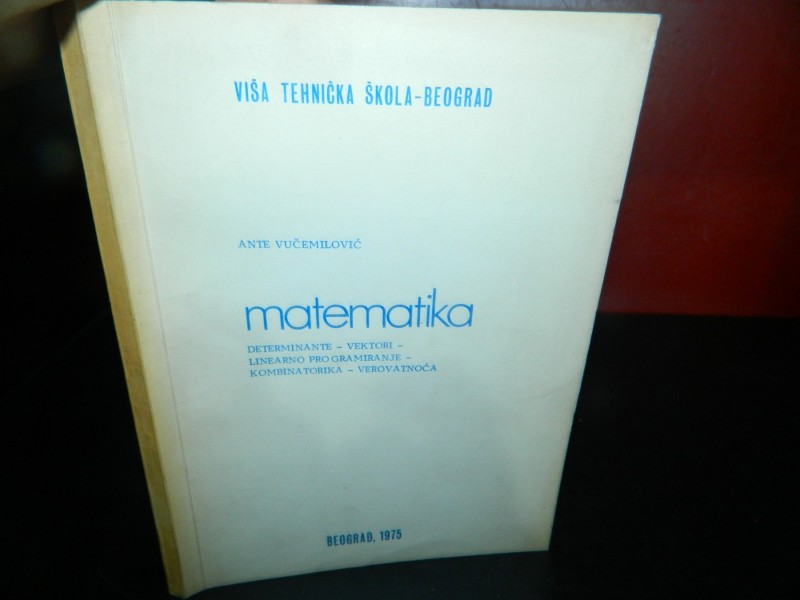 Matematika, Ante Vučemilović