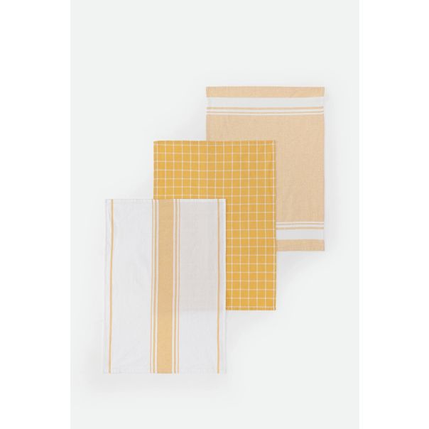 STEFAN Set kuhinjskih krpa 3/1 45x65cm, žuta