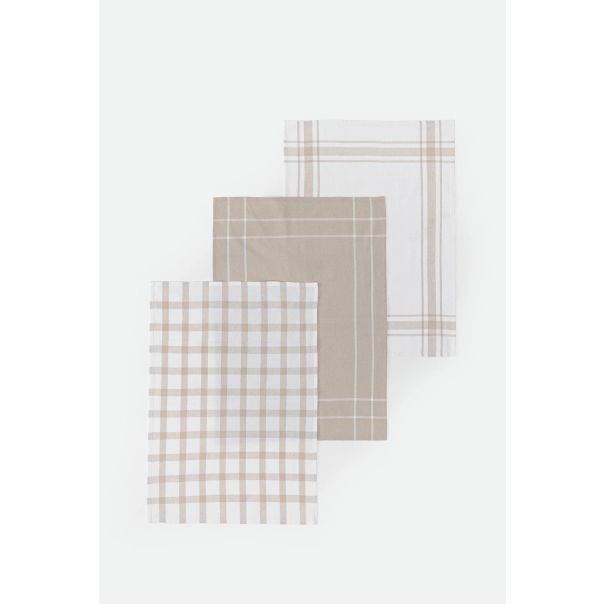 STEFAN Set kuhinjskih krpa 3/1 45x65cm, bež