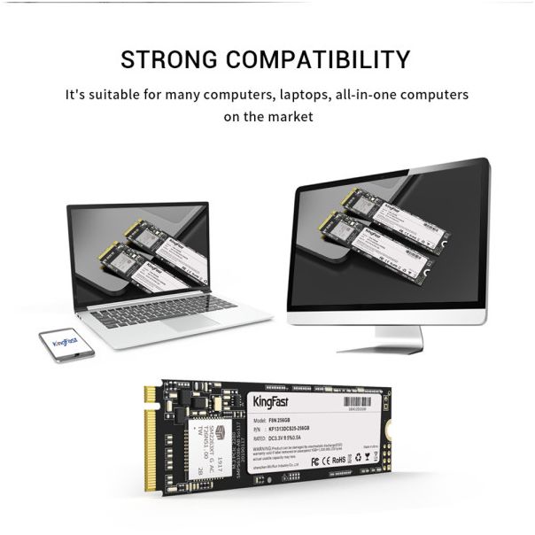 KINGFAST SSD M.2 NVMe 256GB F8N, up to 2100/1700Mbs KF1313DCS25BY-256