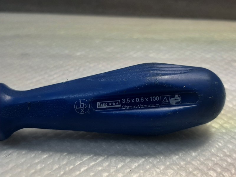 LUX TOOLS CHROM VANADIUM RAVNI ŠRAFCIGER 3.5X100 GERMAN