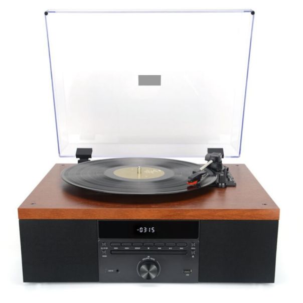 AKAI Gramofon ATT-14BT, braon/crna