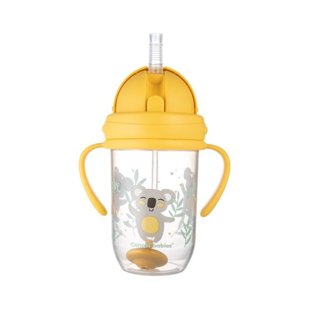 CANPOL BABIES NON-SPILL SPORTSKA SOLJA SA SLAMCICOM (TEG) 270ml 56/606 EXOTIC ANIMALS - YELLOW