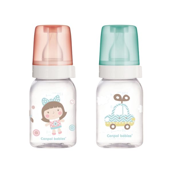CANPOL BABIES STAKLENA FLASICA 42/202 120ML "PRINT"