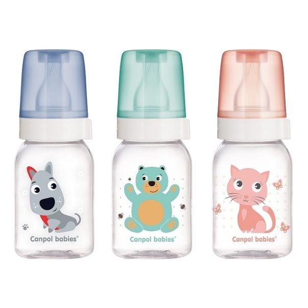 CANPOL BABIES FLASICA 120ML - HAPPY ANIMALS 11/851